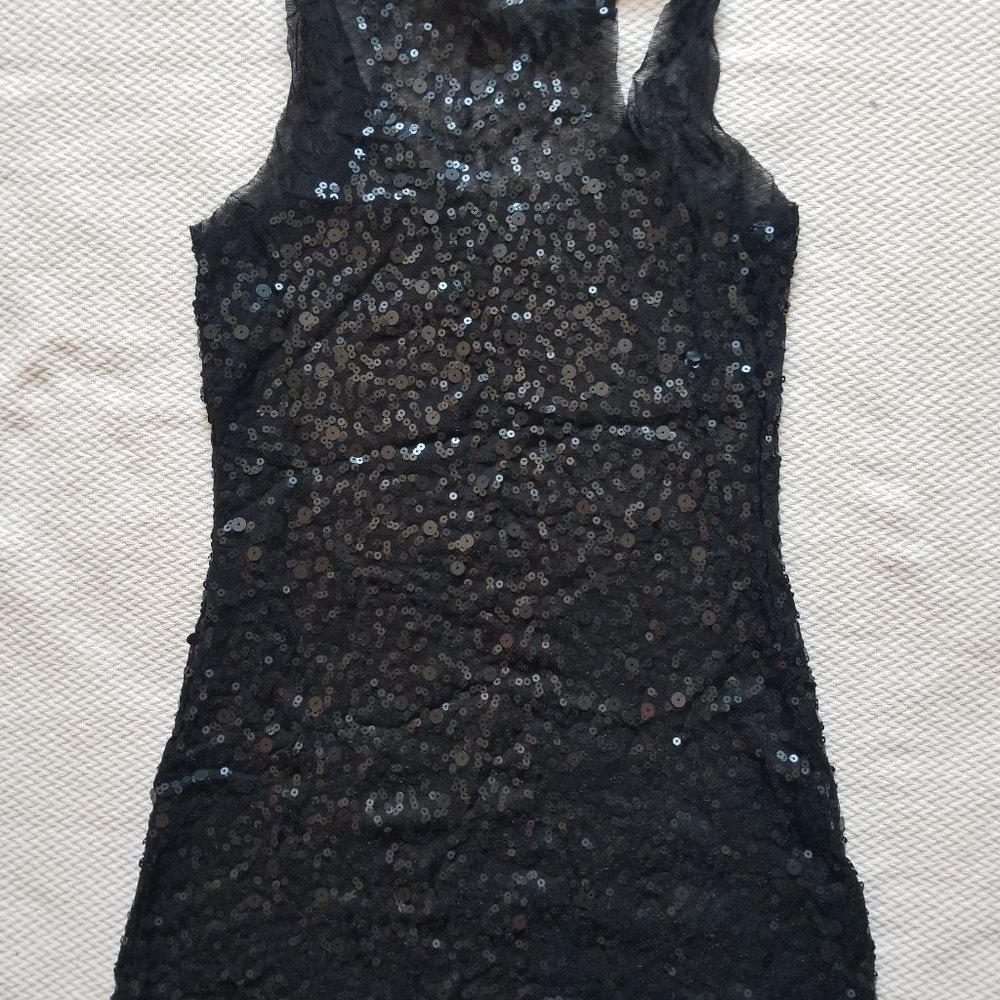 Max Studio Black Sequin Top/Dress - Gem